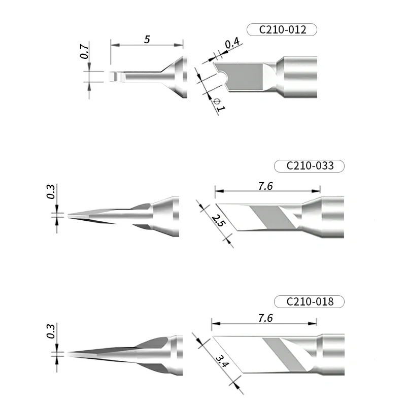 C210 Customized Soldering Iron Tips Multifunctional Welding Iron ...