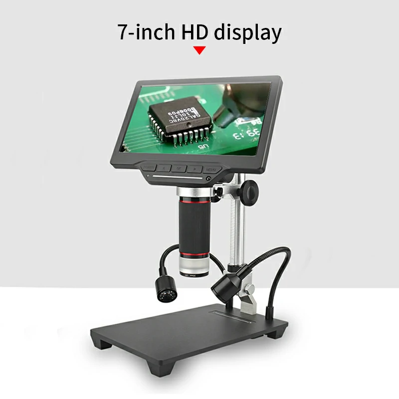 7 Inch HD Large Screen Digital Industrial Microscope for BGA Rework ...