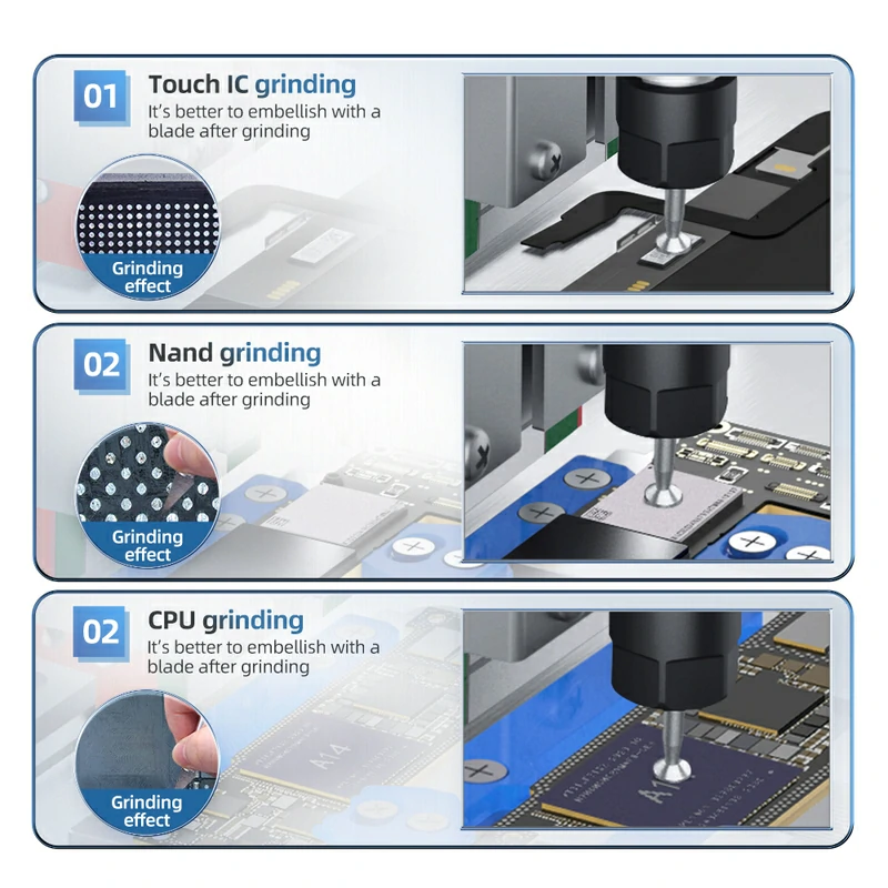 2nd Gen Chip Grinding Machine For Touch IC Chip NAND CPU Polish-AiXun_AiXun