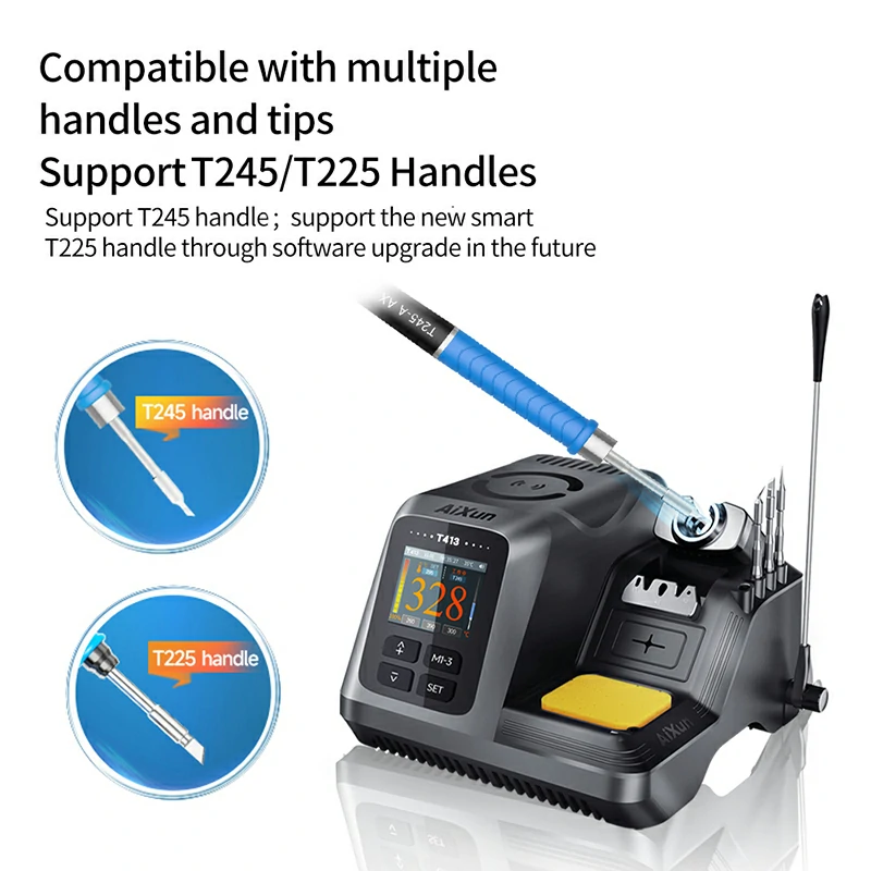 T413 200W Integrated Smart Soldering Station Compatible with T245/T225 Handle_AiXun